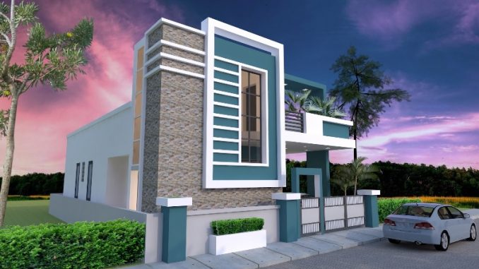 One-Story Home Design With Three Bedrooms And Three Bathrooms