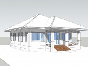 One Storey Classic Bungalow with 3 Bedrooms - Cool House Concepts