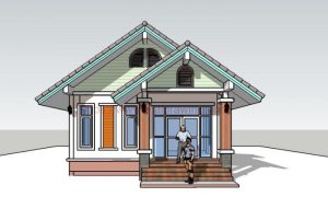 Low-cost Compact Two-bedroom Single-storey House - Cool House Concepts