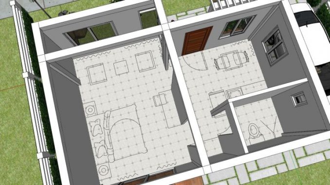 Studio-inspired 7 x 5-meter one-bedroom house - Cool House Concepts