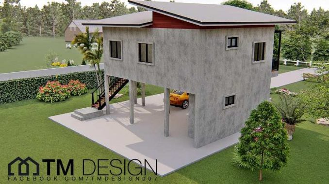 Simple two-storey house with two bedrooms - Cool House Concepts