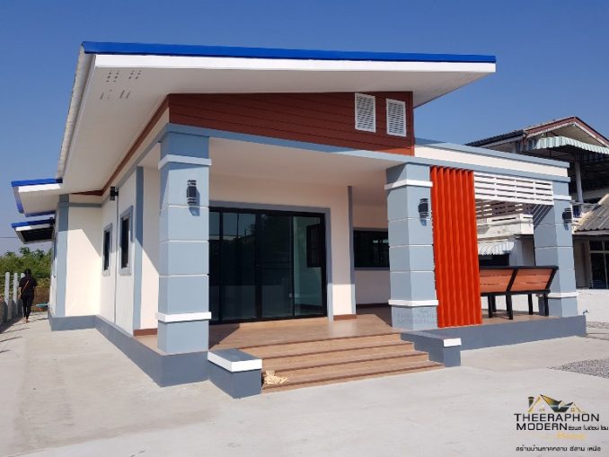 Three-bedroom modern house with a spacious veranda - Cool House Concepts