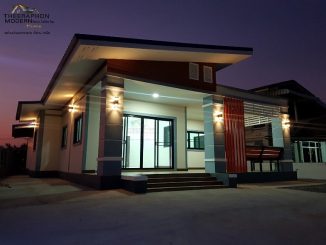 Three-bedroom modern house with a spacious veranda - Cool House Concepts