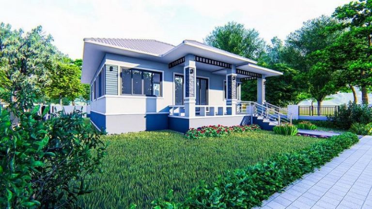 Elevated Modern House Plan with Graceful Hip Roof - Cool House Concepts